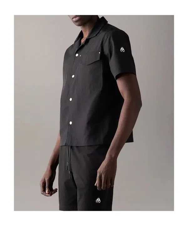 Moose Knuckles Short Sleeved Collared Shirt With Chest Pocket
