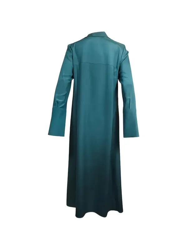 Max Mara V-neck Long Sleeve Flared Dress - Blue