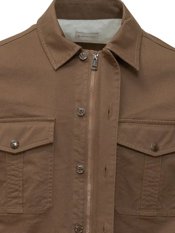 Moncler Long Sleeve Zip-up Jacket With Button Details