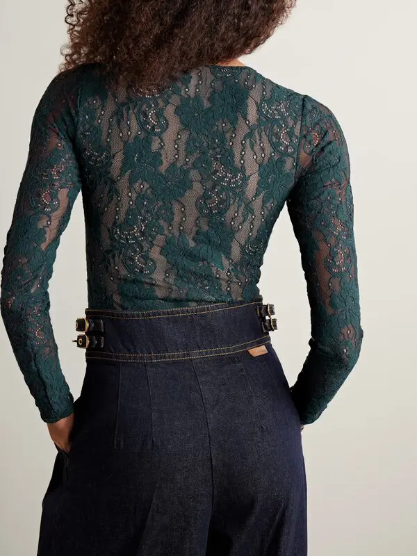 Zimmermann Lace Bodysuit - Black