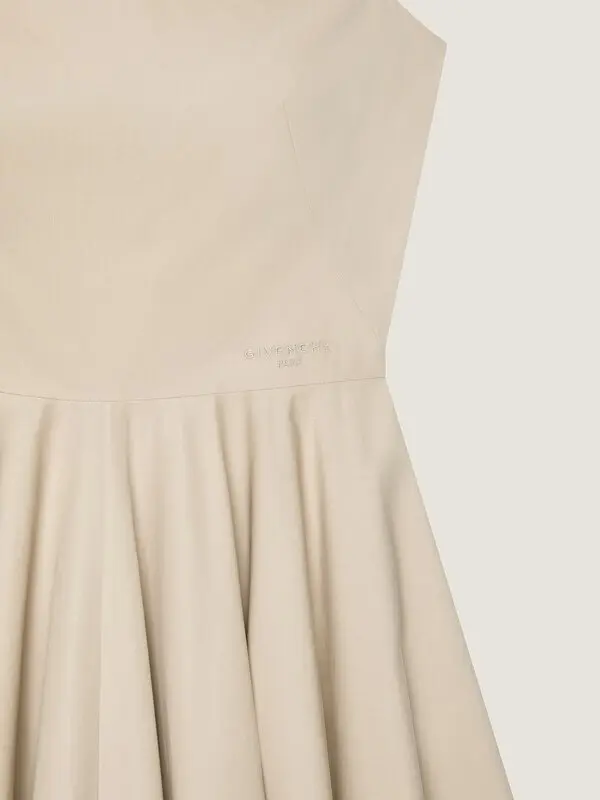 Givenchy Pleated A-line Midi Dress - Beige