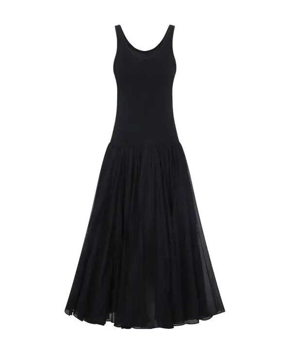 Co Round Neck Sleeveless Dress - Black