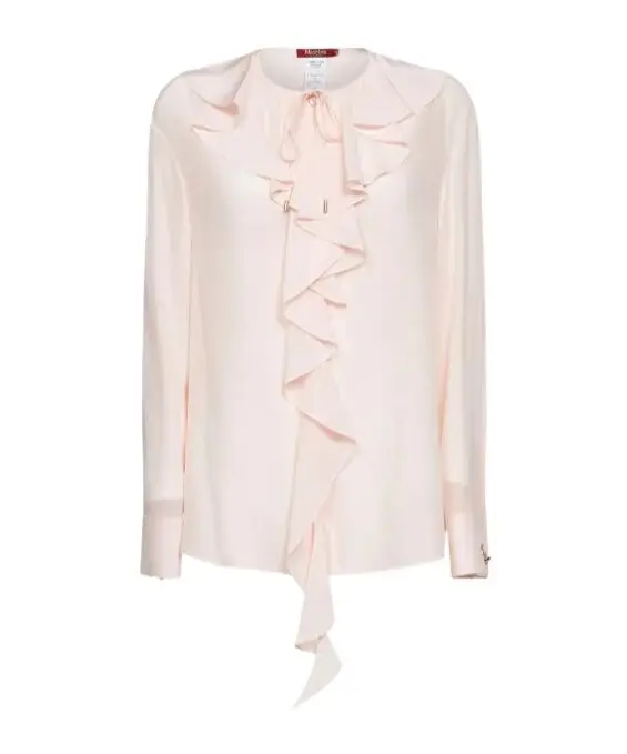 Max Mara Epica Ruffled Shirt - Light Pink