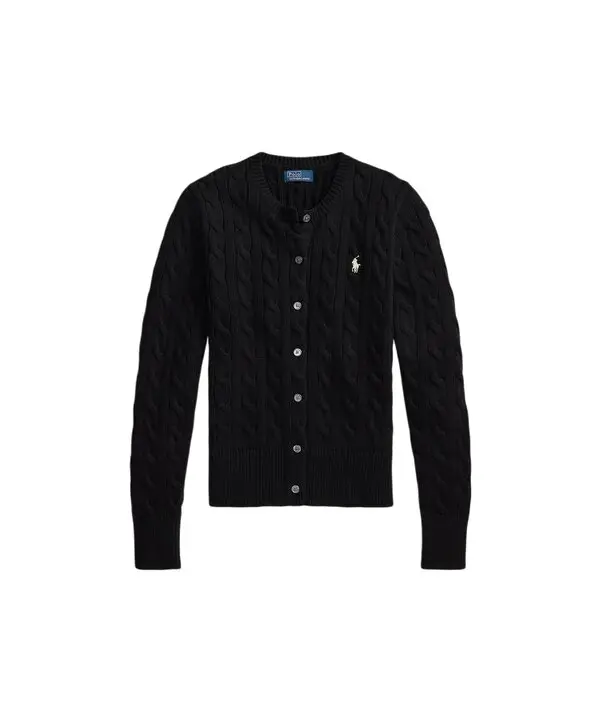 Polo Ralph Lauren Logo Embroidered Cable-knit Cardigan - 016