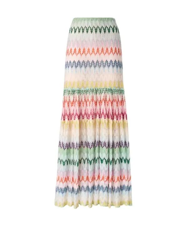 Missoni Long Skirt With Ruffles And Lace Motif - Multiple Colors
