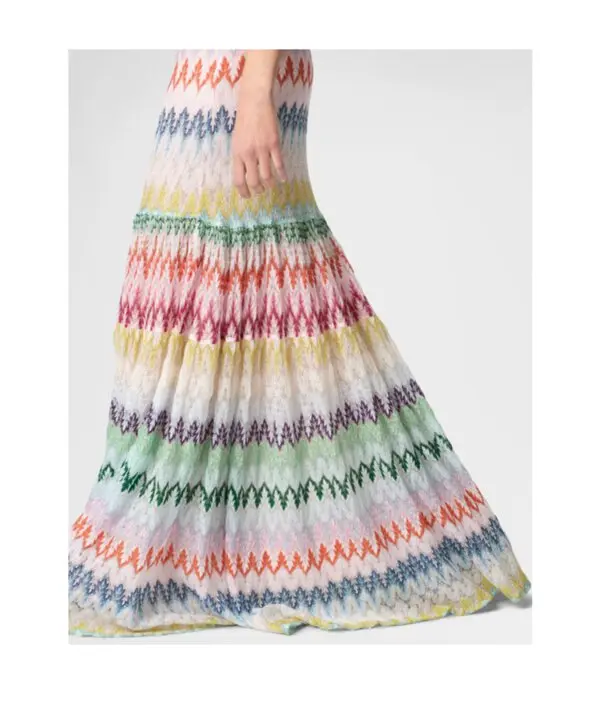 Missoni Long Skirt With Ruffles And Zigzag Motif