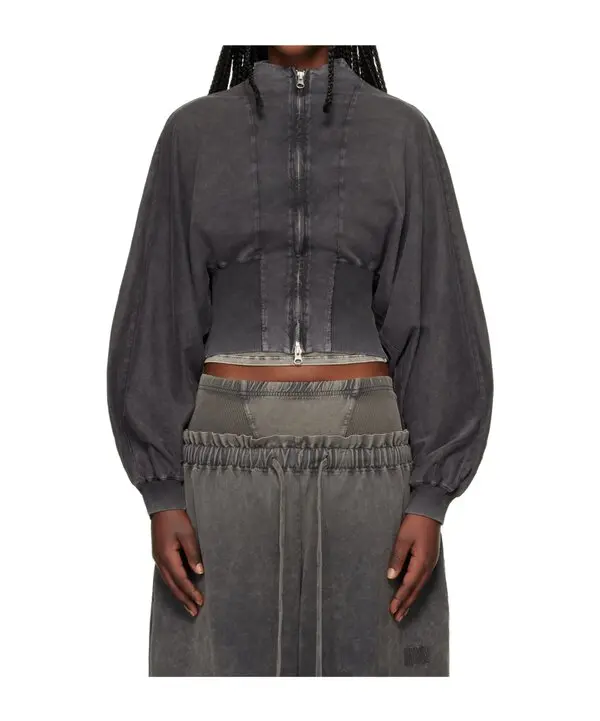 KNWLS Haze Zip-up Sweatshirt - Water-washed Black