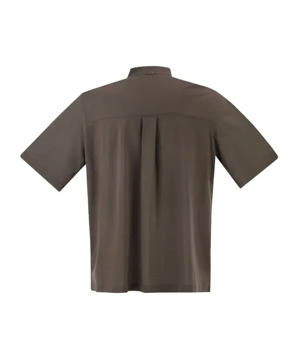 Herno Short-sleeve Stand-collar Polo Shirt