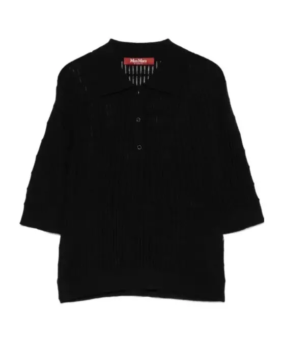 Max Mara Knitted Polo Shirt - Blue
