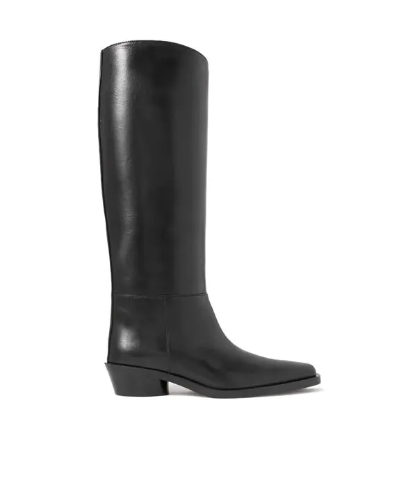 Proenza Schouler Bronco Leather Boots - Black