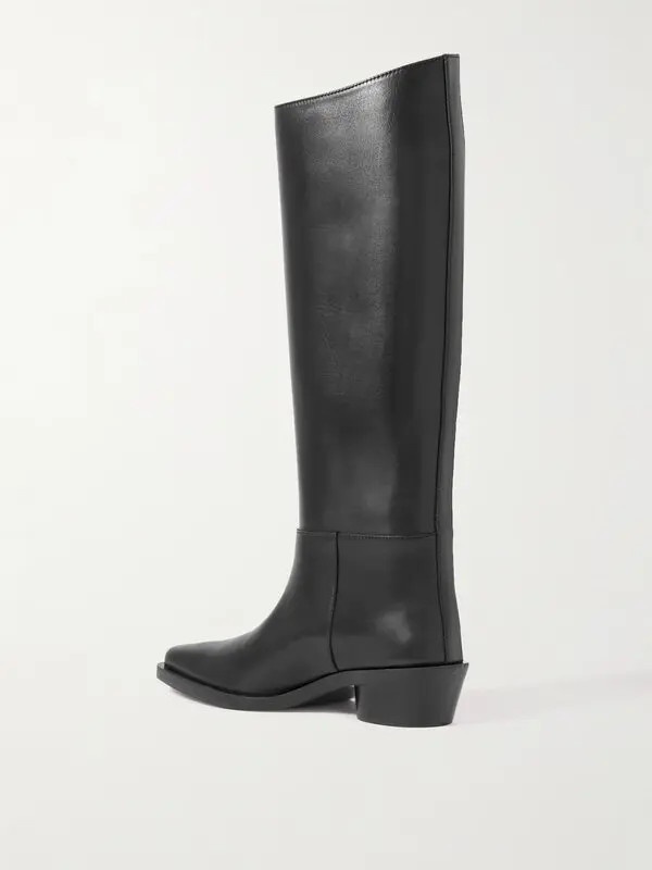 Proenza Schouler Bronco Leather Boots - Black