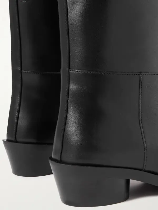 Proenza Schouler Bronco Leather Boots - Black