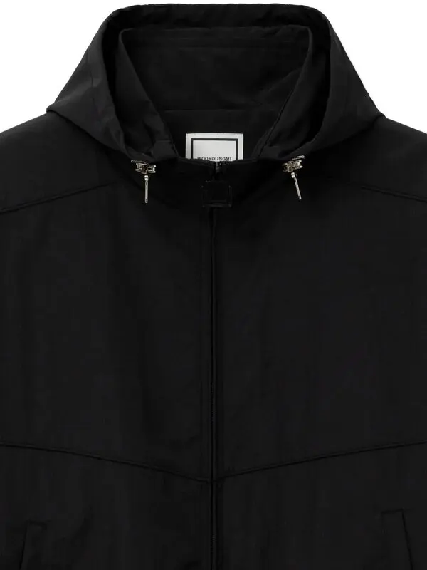 WOOYOUNGMI Zip-up Hooded Windbreaker Jacket