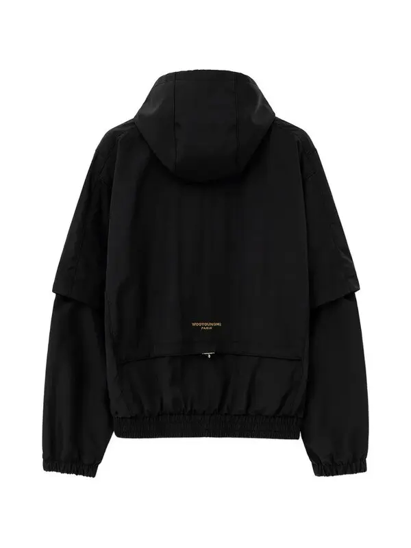 WOOYOUNGMI Zip-up Hooded Windbreaker Jacket