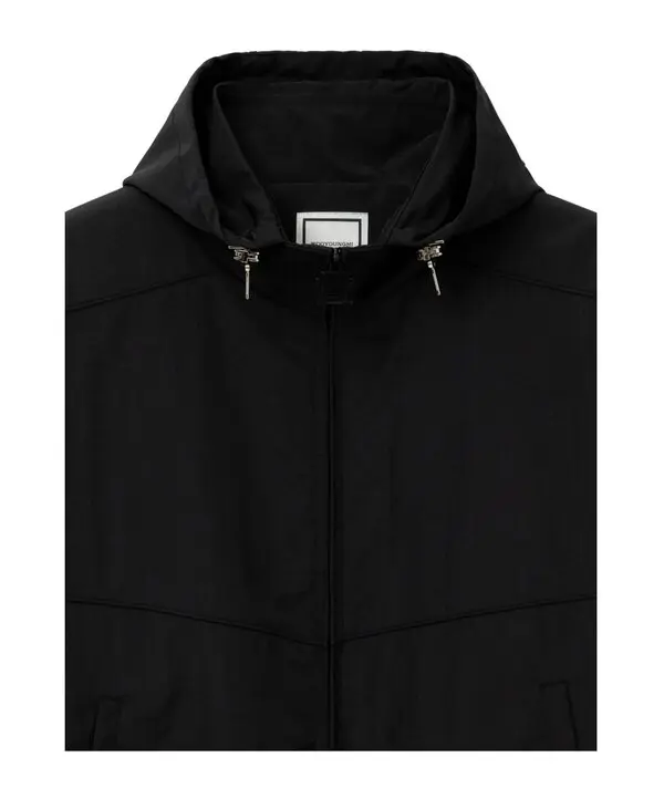 WOOYOUNGMI Zip-up Hooded Windbreaker Jacket