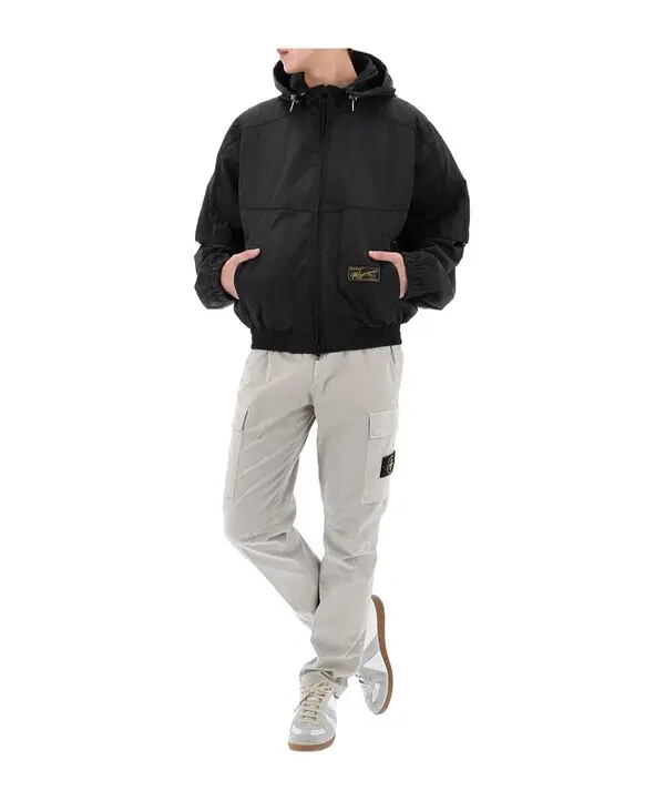 WOOYOUNGMI Zip-up Hooded Windbreaker Jacket