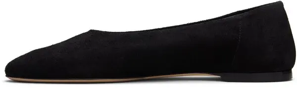 TOTEME Almond Toe Ballet Flats - Black