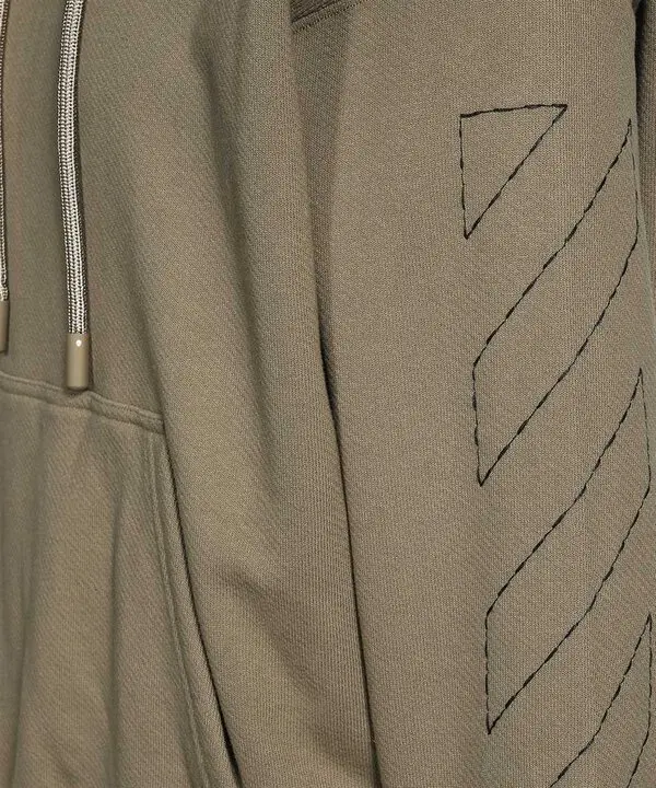 Off-White Logo Detailed Drawstring Hoodie