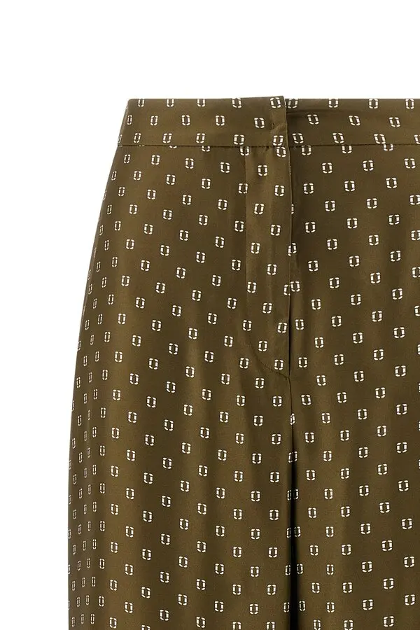 Max Mara Mstottelia Wide Leg Trousers With Graphic Detail