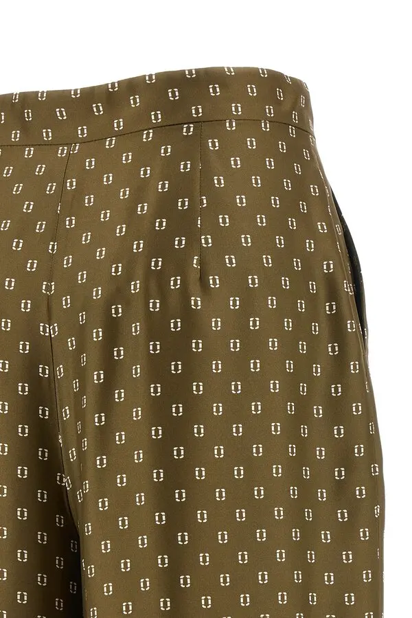 Max Mara Mstottelia Wide Leg Trousers With Graphic Detail