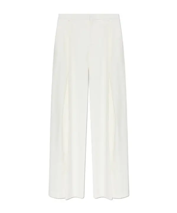 Casablanca Pleated Wide-leg Pants - White