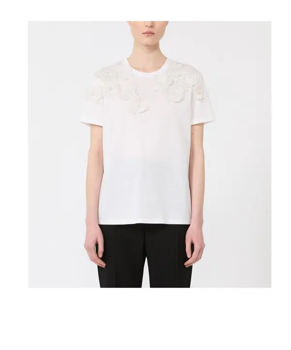 Max Mara Ruffled Sleeve T-shirt