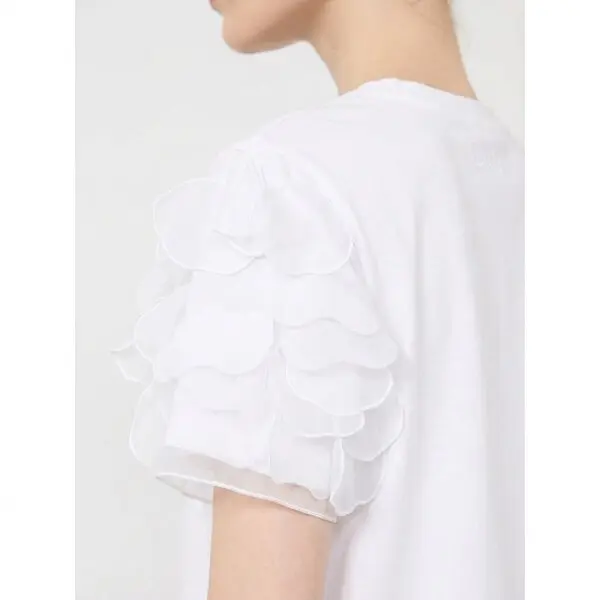 Max Mara Ruffled Sleeve T-shirt