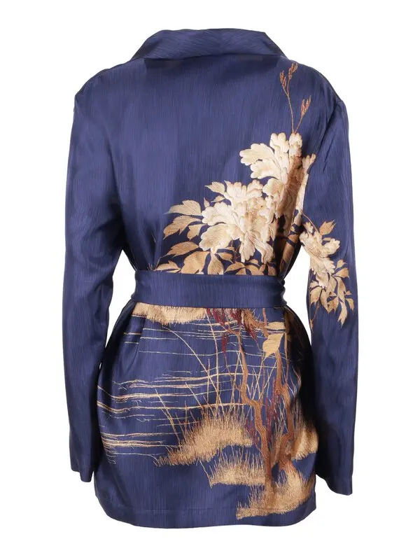Max Mara Floral Print Belted Tunic
