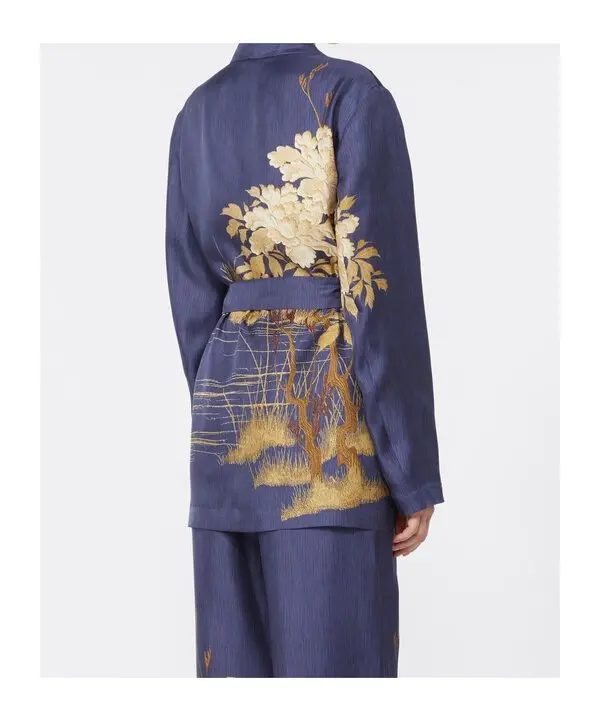 Max Mara Floral Print Belted Tunic