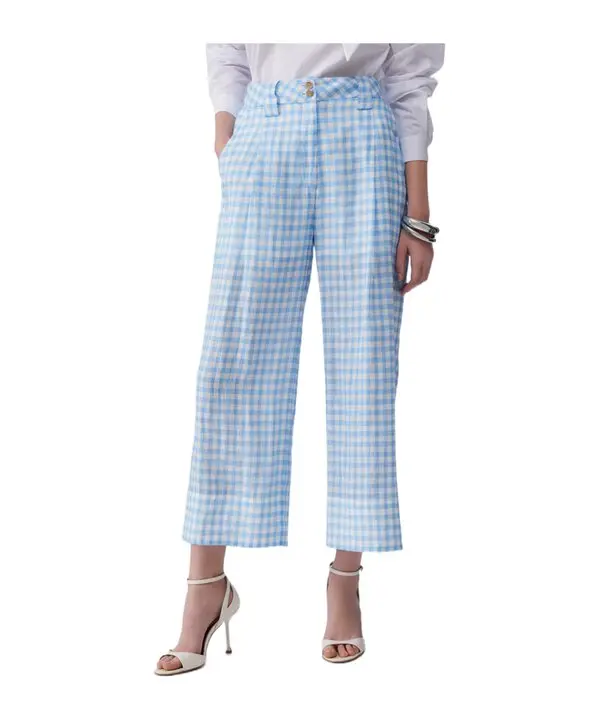 Liu Jo Gingham Check Tailored Trousers