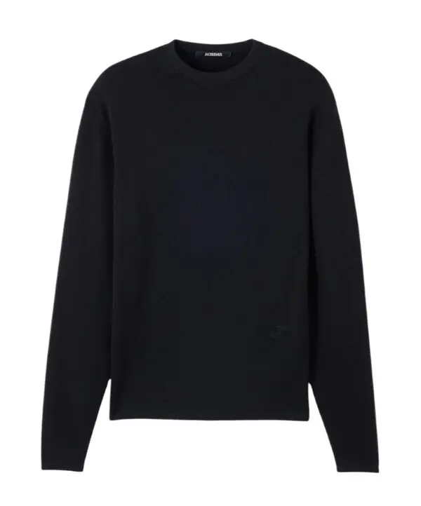 Jacquemus Crew Neck Long-sleeved Sweatshirt - Black