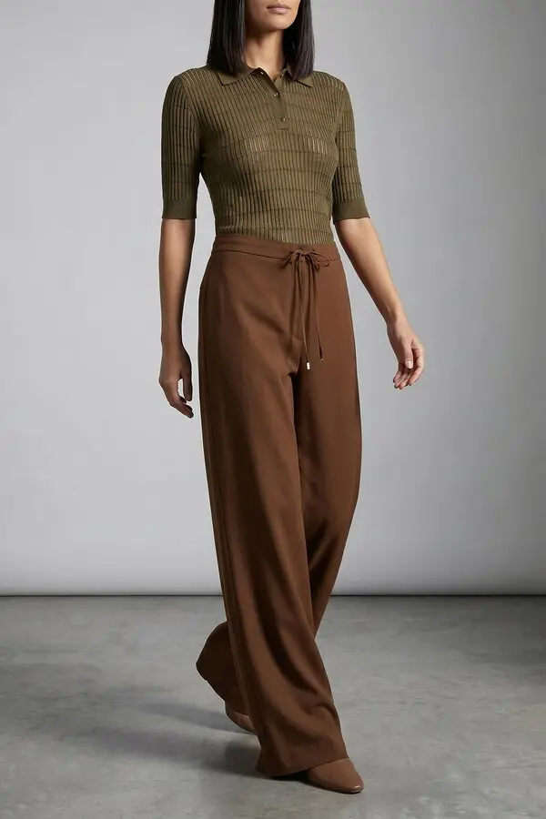 Max Mara Gallo Knitted Polo Shirt
