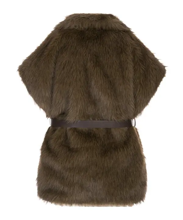P.a.r.o.s.h Belted Faux Fur Gilet