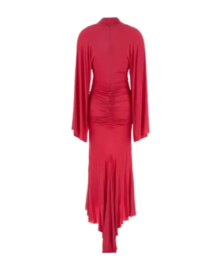 Blumarine Ruched Batwing Long Dress