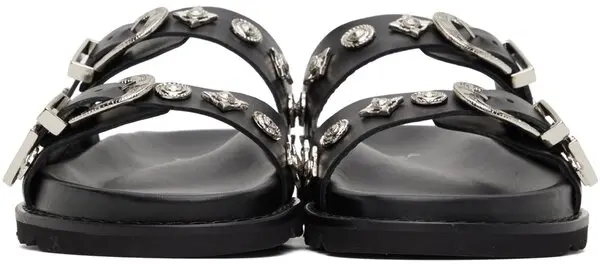 TOGA VIRILIS Studded Buckle-strap Leather Sandals