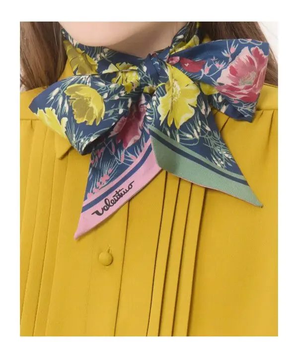 Valentino Garavani Apres L'hiver Poppies Bandeau Scarf In Silk - Multicolor