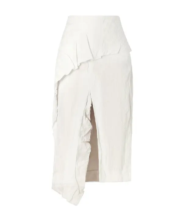 Proenza Schouler Hansly Pleated Midi Skirt - Off White