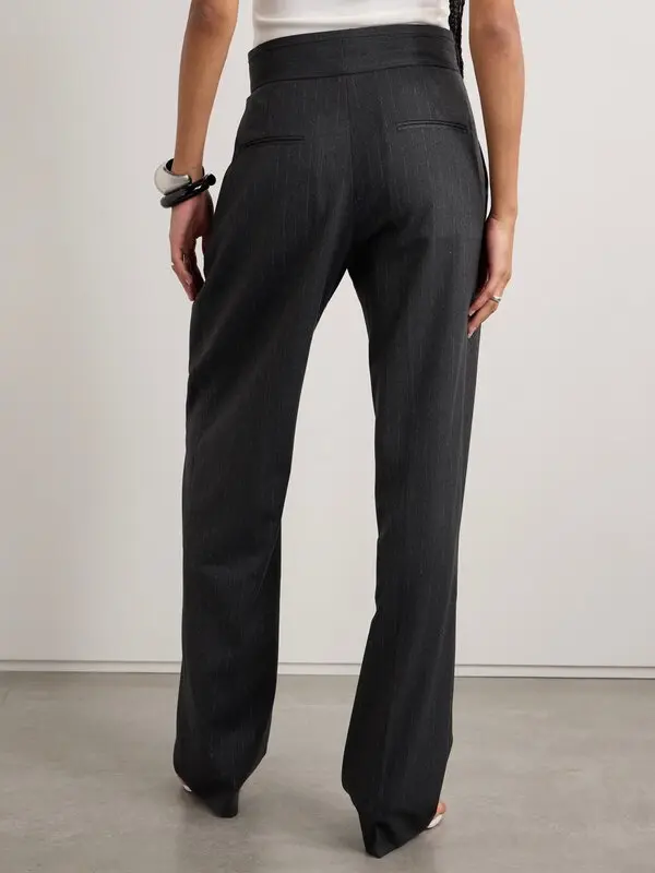 Christopher Esber Striped Tailored High-rise Straight-leg Trousers