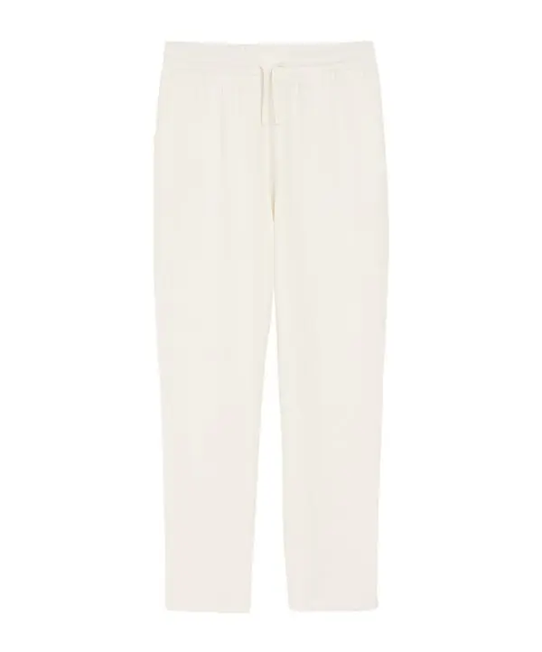 Ami Elasticated Waist Patch Pocket Trousers - Milky White