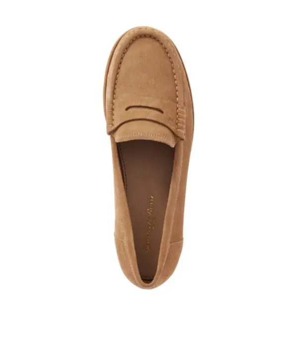 GIANVITO ROSSI Suede Penny Bar Loafers