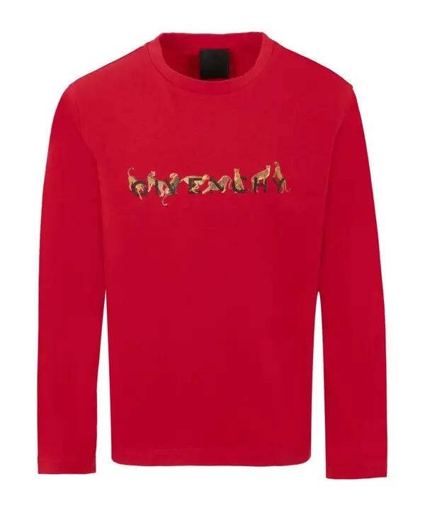 Givenchy Long-sleeve T-shirt With Animal Logo