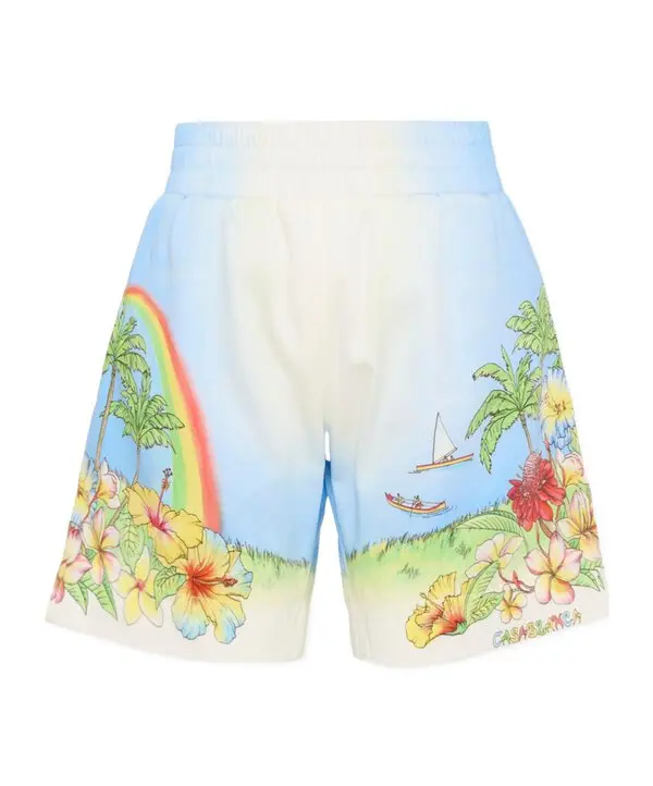 Casablanca Printed Aloha Shorts - Blue