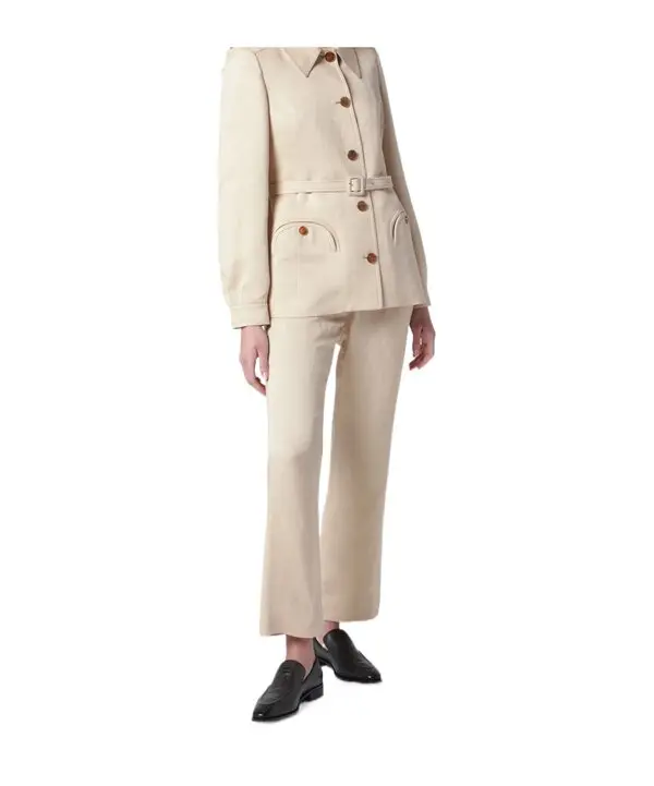 BLAZÉ MILANO Straight-leg Casual Pants - Champagne-colored