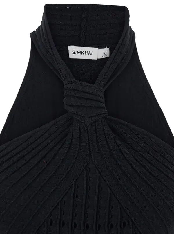 Simkhai Jenna Cutout Knitted Dress - Black