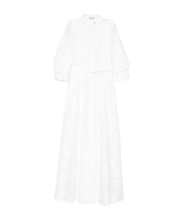 Simkhai Courtney Floral-embellished Belt Long Dress - Ivory