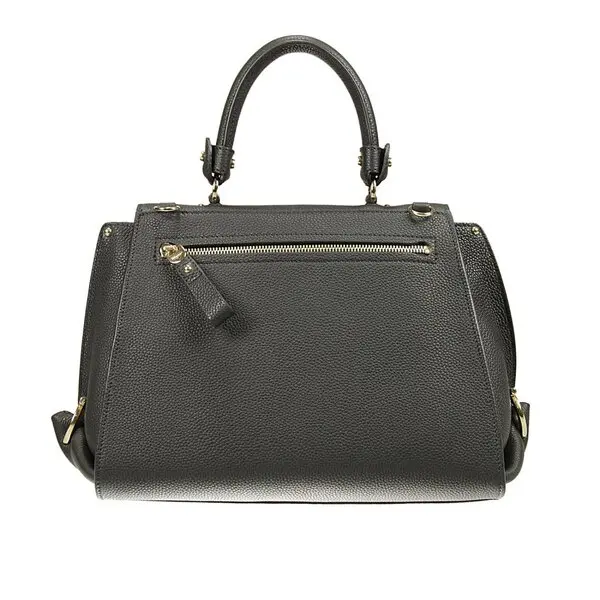 FERRAGAMO Gancini Clasp Top Handle Bag - Black