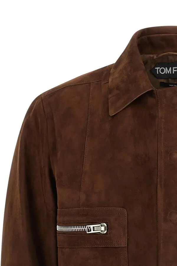 TOM FORD Zip-pocket Suede Jacket