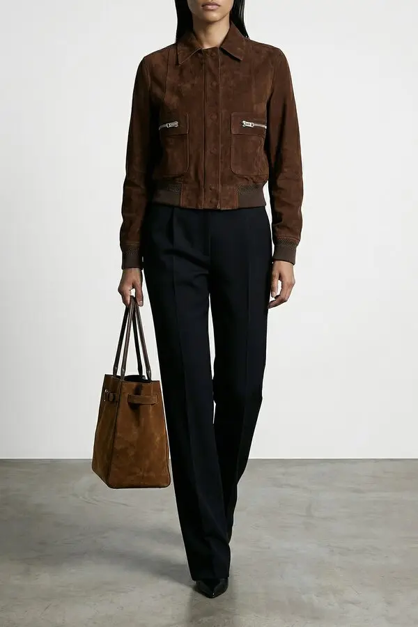 TOM FORD Zip-pocket Suede Jacket