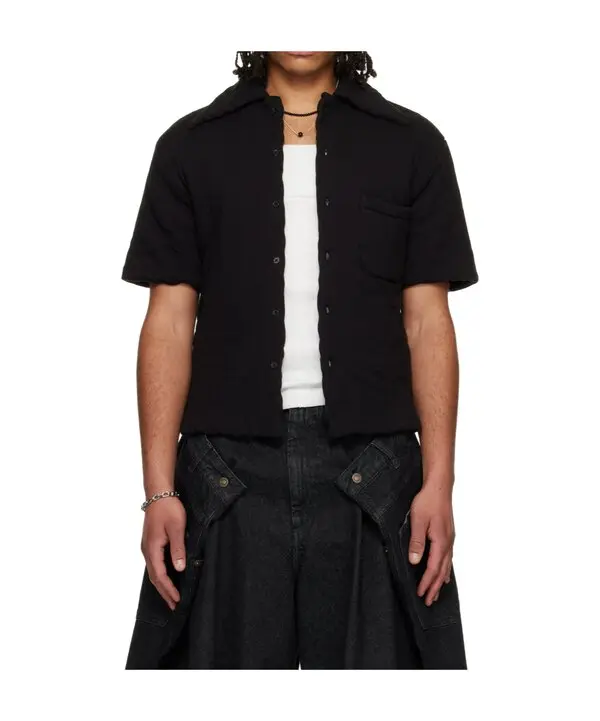LU'U DAN Wadded Shift Collar Shirt