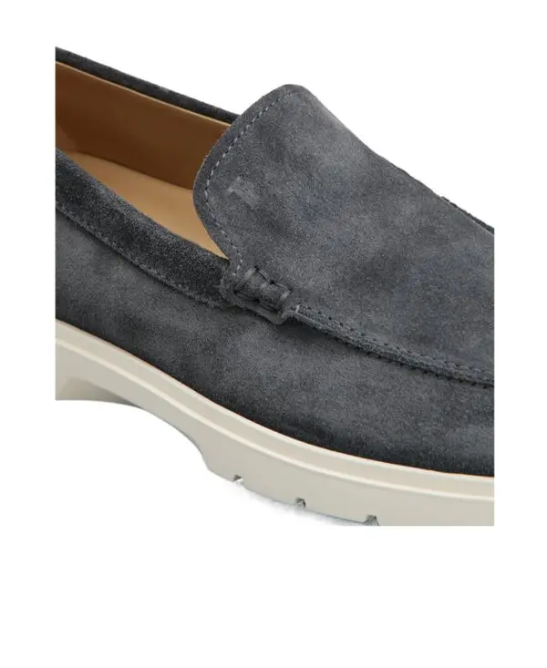 TOD'S Logo Embossed Slip-on Loafers - Black